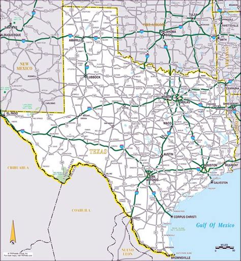 Large Roads And Highways Map Of The State Of Texas Highway Map Map