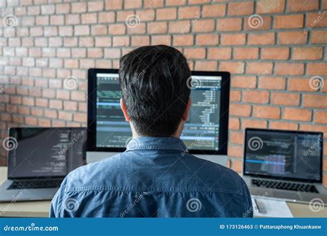 Young Professional Programmer Working At Developing Programming And Website Working In A