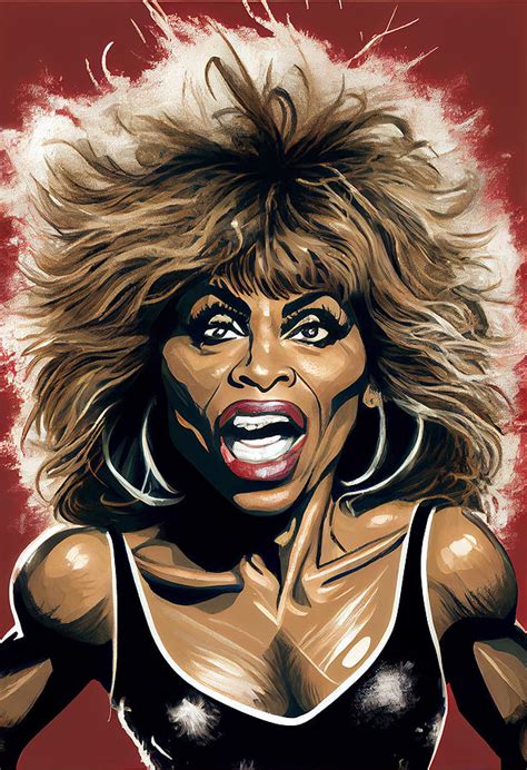 Tina Turner Caricature Mixed Media By Stephen Smith Galleries Pixels