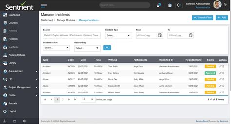 Best Online Incident Reporting System Software Sentrient