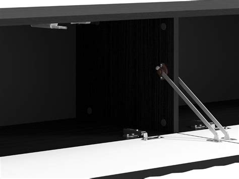 Antibes Black Slat Effect Wall Mounted Floating Wide 154cm Large Tv Entertainment Unit 11014660 Rz