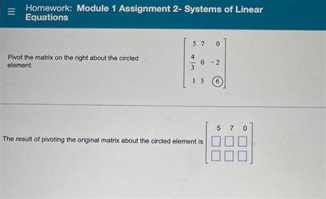 Solved Homework Module 1 Assignment 2 Systems Of Linear