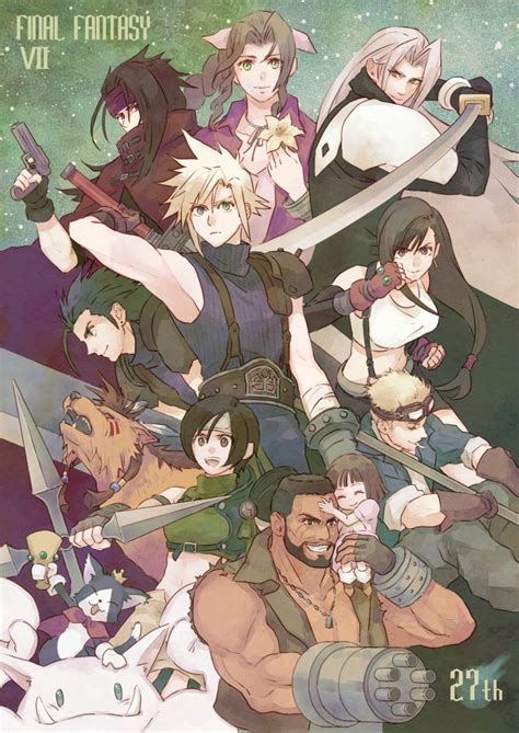 Tifa Lockhart Cloud Strife Aerith Gainsborough Yuffie Kisaragi Sephiroth And 7 More Final