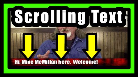 How To Add Scrolling Text To Videos Youtube