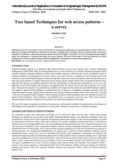 pdf tree based techniques for web access patterns a survey