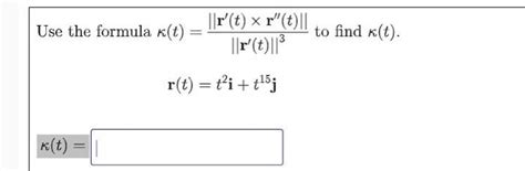 Solved Use The Formula K T R T X R T To Find K T
