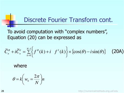 Ppt Numerical Methods Discrete Fourier Transform Part Discrete Fourier Transform