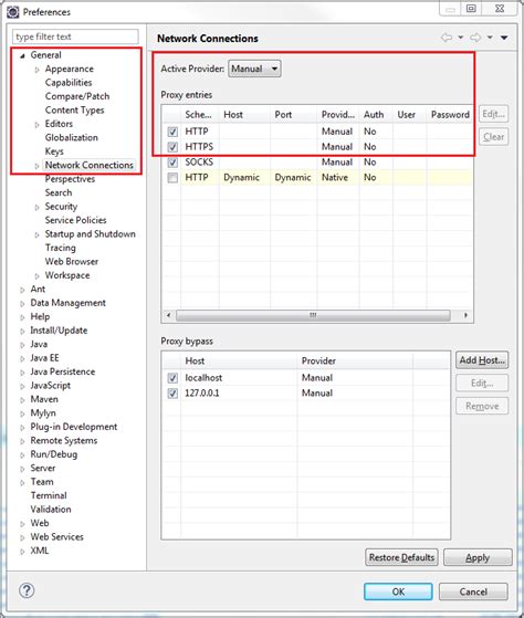 How To Add Proxy Settings In Eclipse