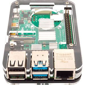 RPI CASE STACKSL Case For Raspberry Pi 4 Stackable Transparent Black Slim Ve At Reichelt