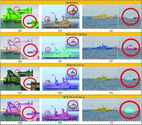 Comparison Of Segmentation Results For Several Typical Ship Examples Download Scientific
