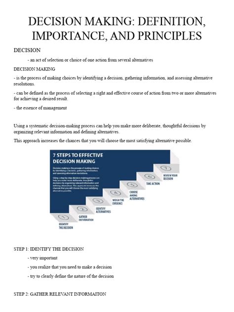 Chapter 7 Decision Making Pdf Decision Making Information
