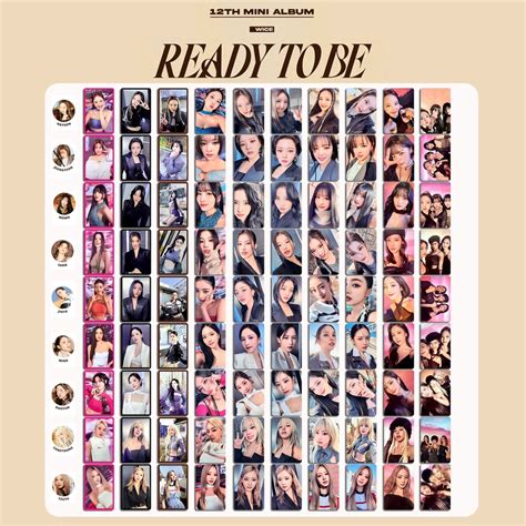 9pcs Set Twice Ready To Be 12th Mini Album Photocards Set Me Free