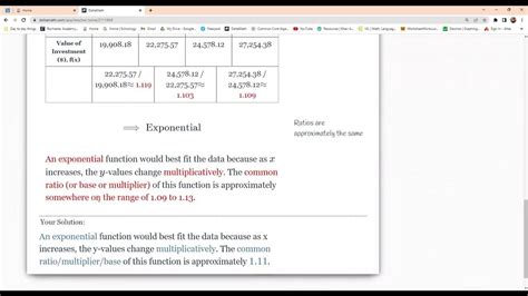 Linear Vs Exponential Models Delta Math Youtube