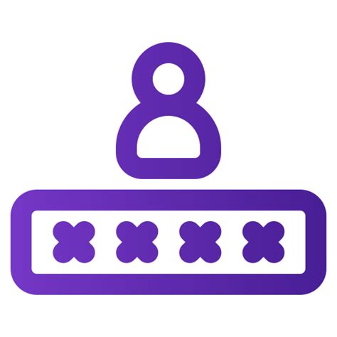 Password Generic Gradient Outline Icon