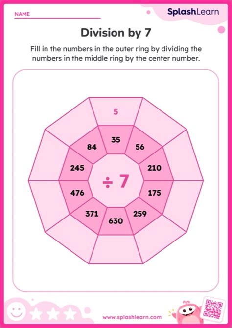 Division Wheel Of 7 Worksheet