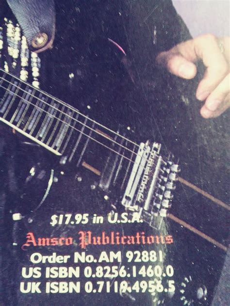 This Is Tony Iommis Sg From The 80s This Photo Is On The Back Of A Black Sabbath Tablature