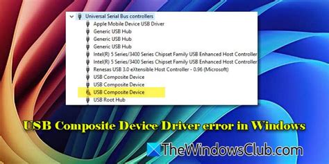 Usb Composite Device Driver Error In Windows 11