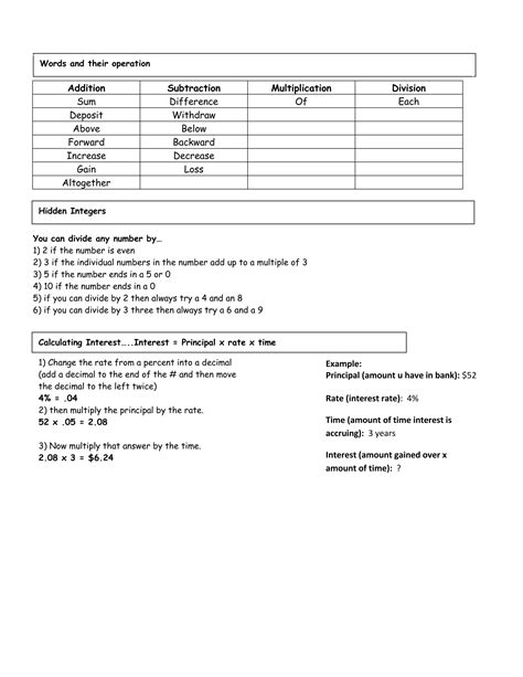 6th Grade Math Notes Docx