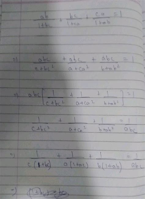 Let A B C Be Positive Real Numbers Such That Frac { A B } { 1 B C } Frac { B C