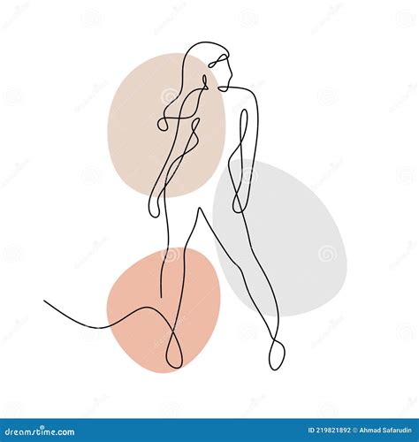 Continuous Line Of Abstract Woman Body Single Line Of Beautiful Woman Isolated On White