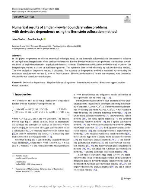 Numerical Results Of Emdenfowler Boundary Value Problems With