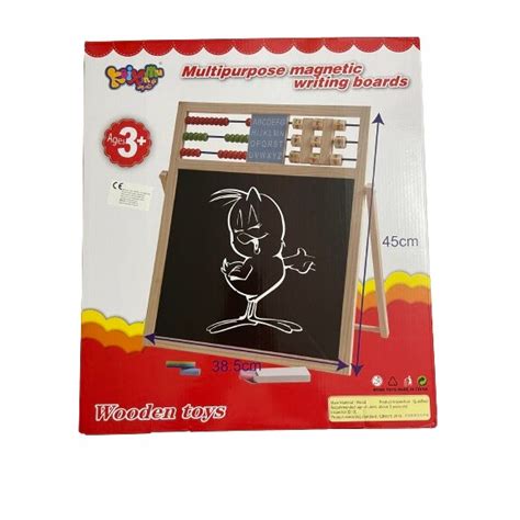 Многофункционална магнитна дъска 2 страни за писане с броячи магнитни букви и цифри маркер