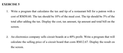 Solved Exercise 4 1 Convert The Following Pseudocode To C