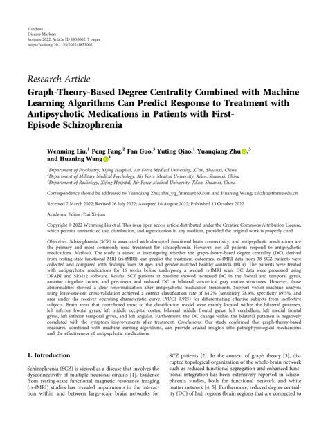Pdf Graph Theory Based Degree Centrality Combined With Machine Learning Algorithms Can Predict