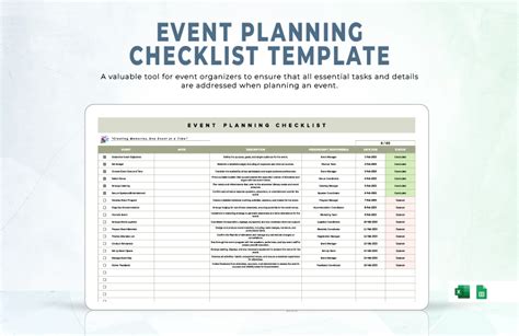 Event Planning Checklist Template Printable
