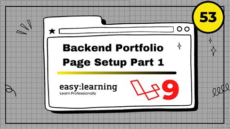 Laravel 9 Project 53 Backend Portfolio Page Setup Part 1 Youtube