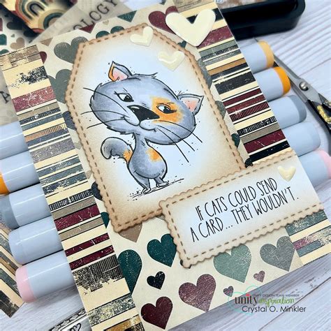 Crystal O Minkler Snarky Kitty Card Kitty Boop Unity Stamp Co