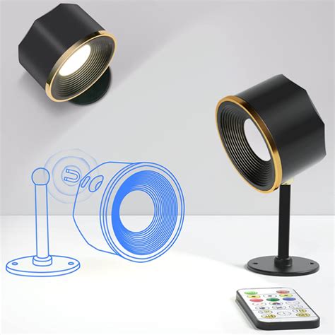 Colors Dimmable Led Wall Night Light Rotating Magnetic Cordless Lamp