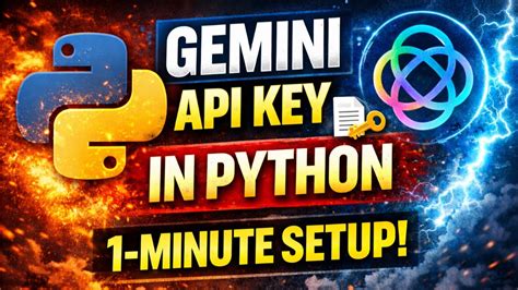 How To Create And Use Gemini Api Key In Python Fast Setup Youtube