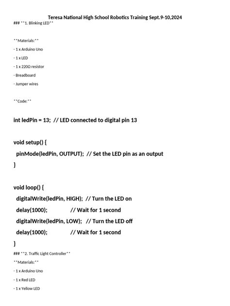 Basic Arduino Codes By Chatgpt Pdf Arduino Electrical Engineering