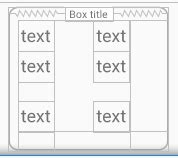 Android Gridview Two Colulmns Of Equal Width And Height Centred In The Parent Stack Overflow