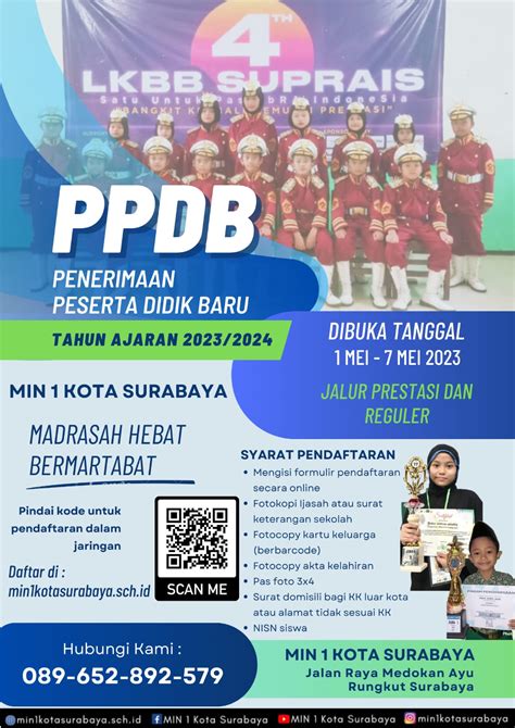 Ppdb Min 1 Kota Surabaya Tahun Pelajaran 2023 2024