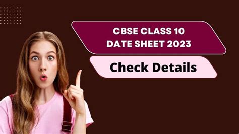 Cbse Class 10 Date Sheet 2023 Cbse Digital Education