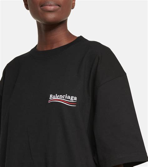 Logo Cotton T Shirt In Black Balenciaga Mytheresa