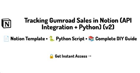 Tnvmadhav How To Track Gumroad Sales In Notion Using Notion Api And Python Tnvmadhav How To Track Gumroad Sales In Notion Using Notion Api And Python