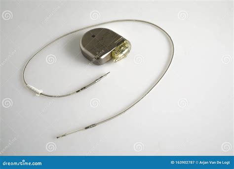 An Implantable Cardioverter Defibrillator Or Icd Pacemaker With Leads And Modem For
