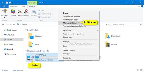 Suspend Or Resume Bitlocker Protection For Drive In Windows 10 Tutorials