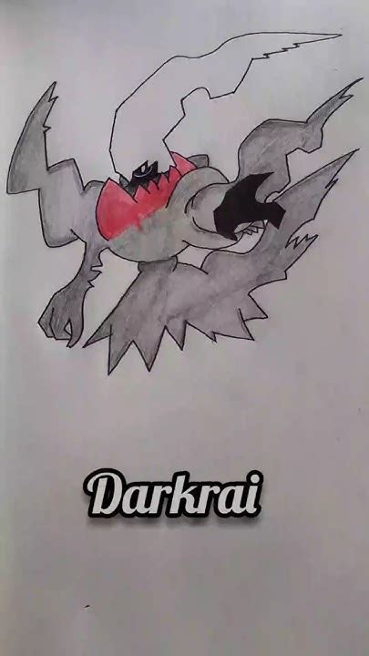 Drawing Darkrai Pokemon ️shortsdrawingdrawpokemondarkrai