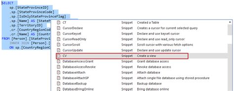 Improving Productivity With Sql Snippets Solution Center