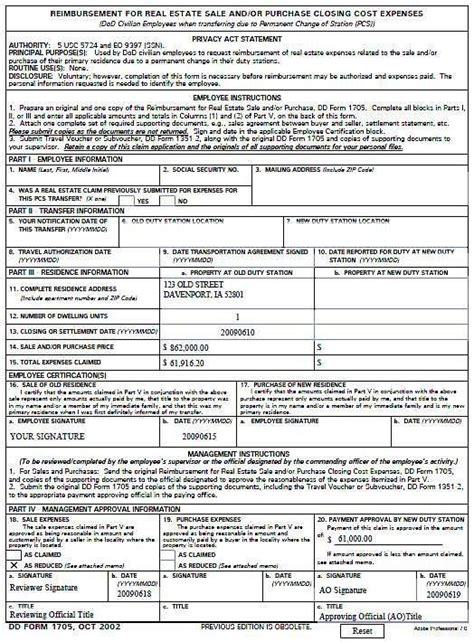 Civilian Relocation Travel Voucher Guide How To Complete The Dd 1351