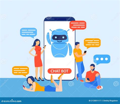 Chatbot Ai And Customer Service Concept Stock Vector Illustration Of