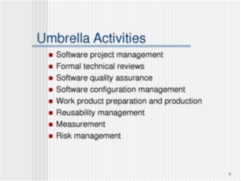 Solution Process Framework And Activities Umbrella Activities Lecture