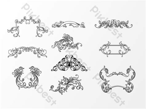 European Retro Classical Pattern Design Elements Png Images Ai Free