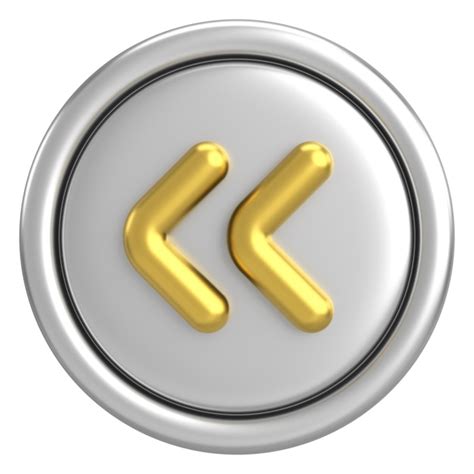 premium photo previous button back button 3d illustration
