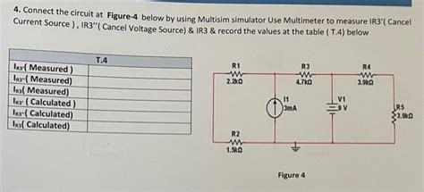 Solved 4 Connect The Circuit At Figure 4 Below By Using