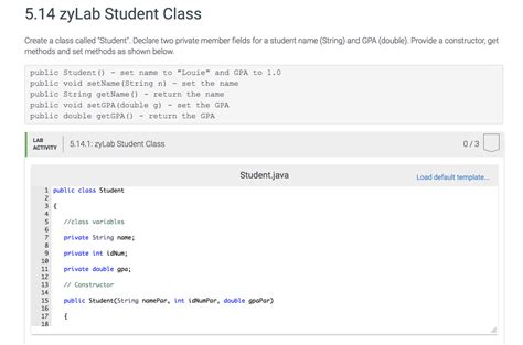 Solved 514 Zylab Student Class Create A Class Called